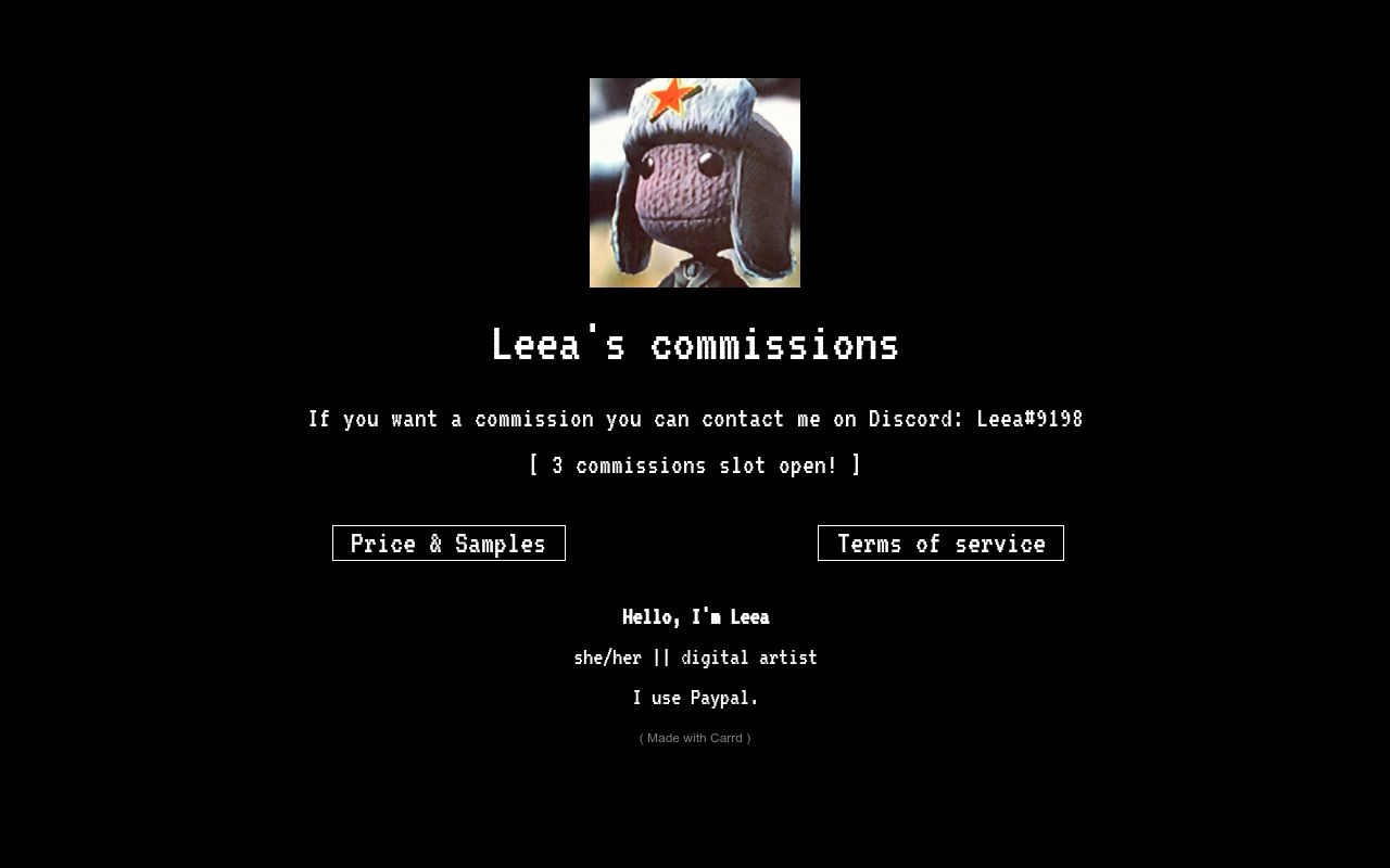 Leea's commissions